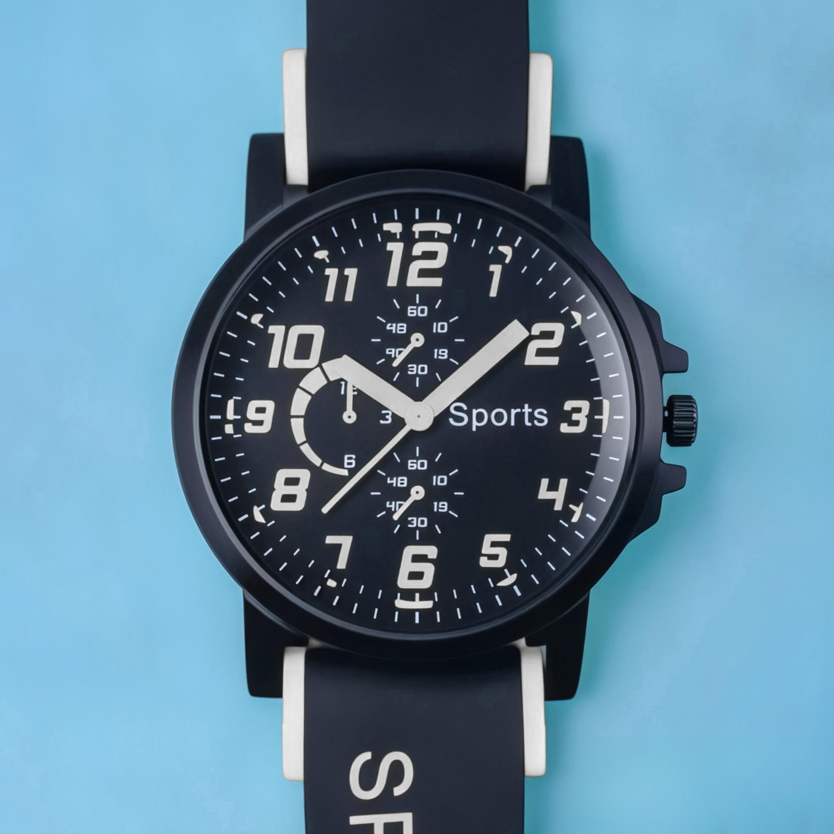 Stylish Waterproof Sports Quartz Watch – Scratch-Resistant Glass, Sili ...